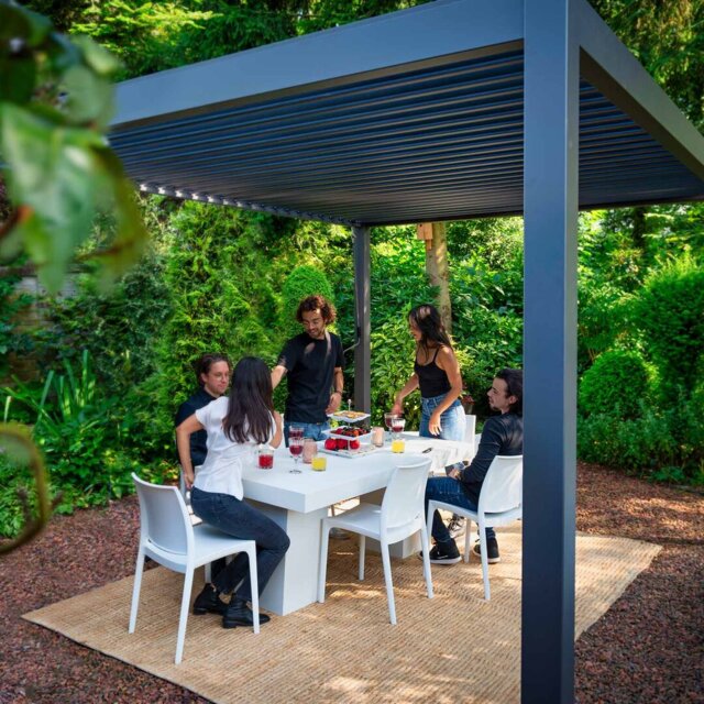 3x4m Louvered aluminum pergola with adjustable roof slats by Wayfair ...