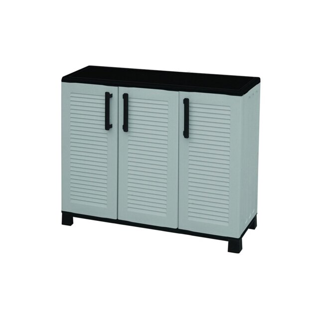 Multi-Purpose Outdoor Or Interior Wardrobe, 3 Doors And 1 Polypropylene ...