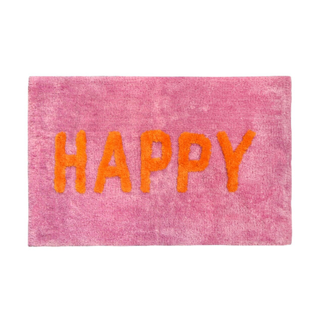 Happy Slogan Rectangle Bath Mat by Wayfair | ufurnish.com