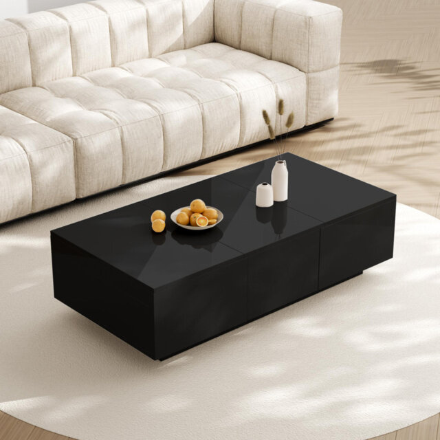 Coffee Table With 2 Drawers White by Wayfair | ufurnish.com