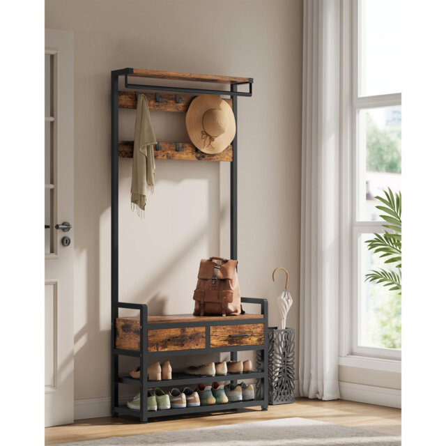 Hall Tree 80cm Wide with Shoe Storage by Wayfair | ufurnish.com