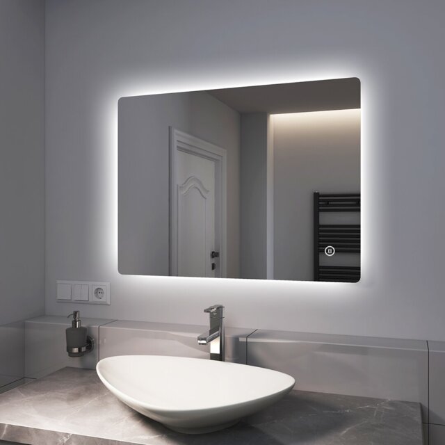 LM09 Flat Lighted Aluminium Framed Wall Vanity & Dresser Mirror by ...