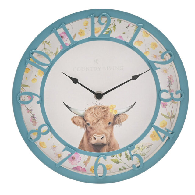 Outdoor Clock 25cm Highland Cow by Wayfair | ufurnish.com