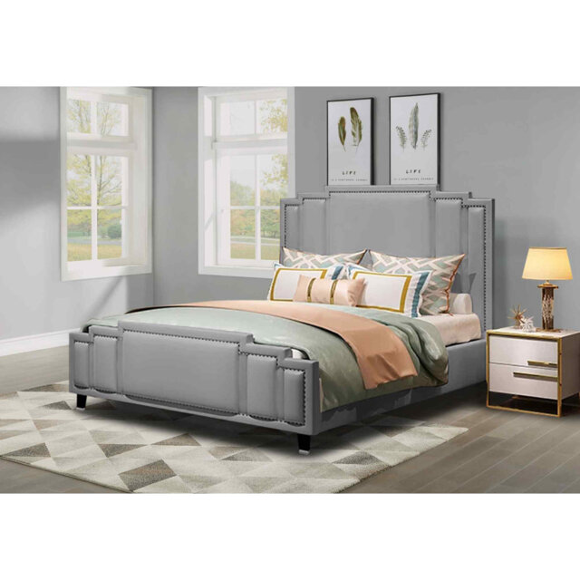 Elixa Bed Single Plush Velvet Mustard by Wayfair | ufurnish.com