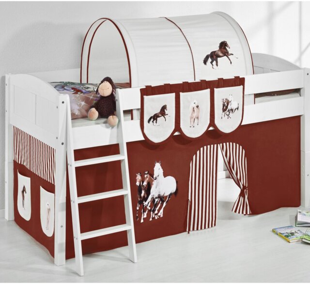 Ida European Single Mid Sleeper Bed with Curtain by Wayfair | ufurnish.com