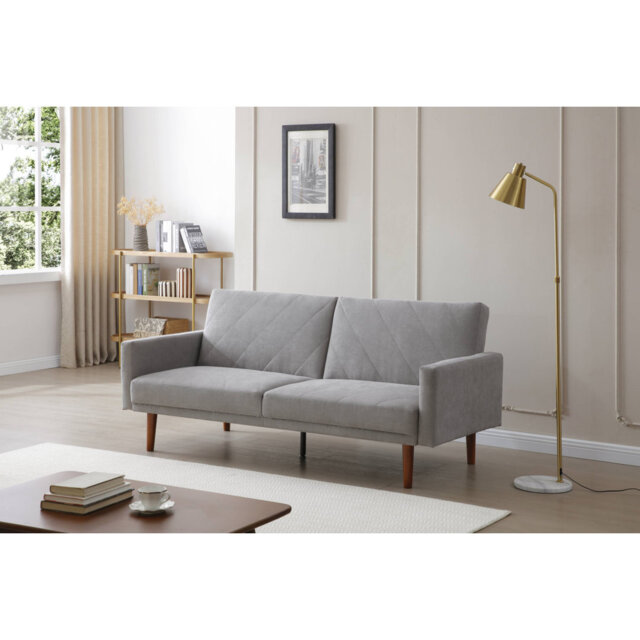 Eveline Queen 204cm Upholstered Convertible Sofa by Wayfair | ufurnish.com