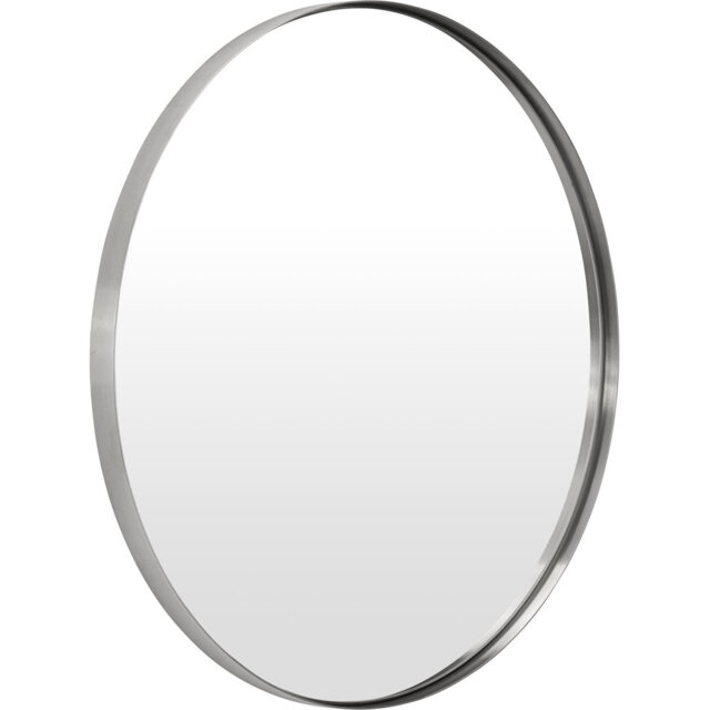 Round Stainless Steel Framed Wall Mounted Accent Mirror by Wayfair ...