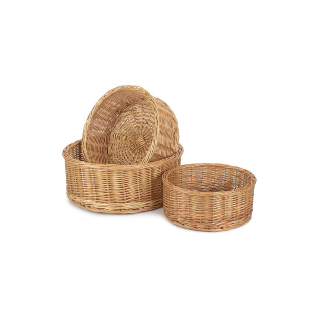 Wicker Round Straight Sided 3 Piece Storage Basket Set by Wayfair ...
