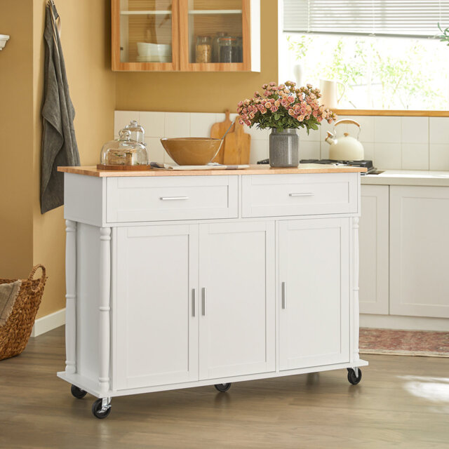 Kitchen Island Kitchen Storage Trolley Mobile Kitchen Cabinet by ...