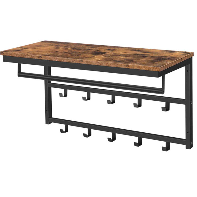 Biancha Metal Wall 10 - Hook Coat Rack by Wayfair | ufurnish.com