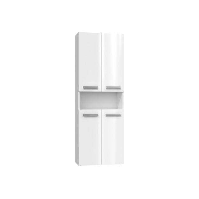 Bathroom Cabinet Cromberg - Stand Cabinet With Five Shelves And Two ...