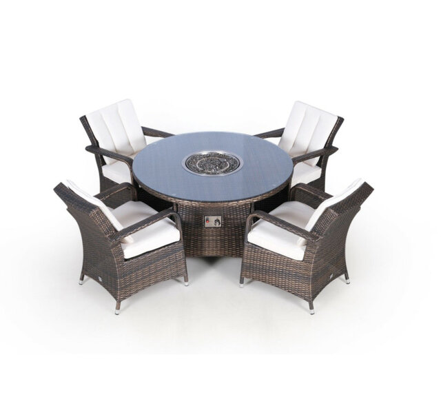 Pacheco Round 7 - Piece 4 - Person 120Cm L Outdoor Dining Set by ...