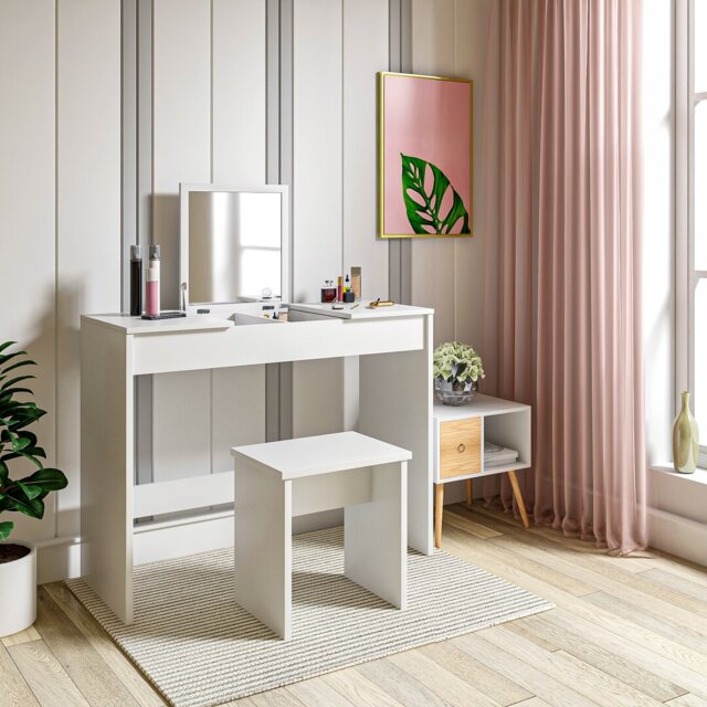 Damaurion Dressing Table Set with Mirror by Wayfair | ufurnish.com