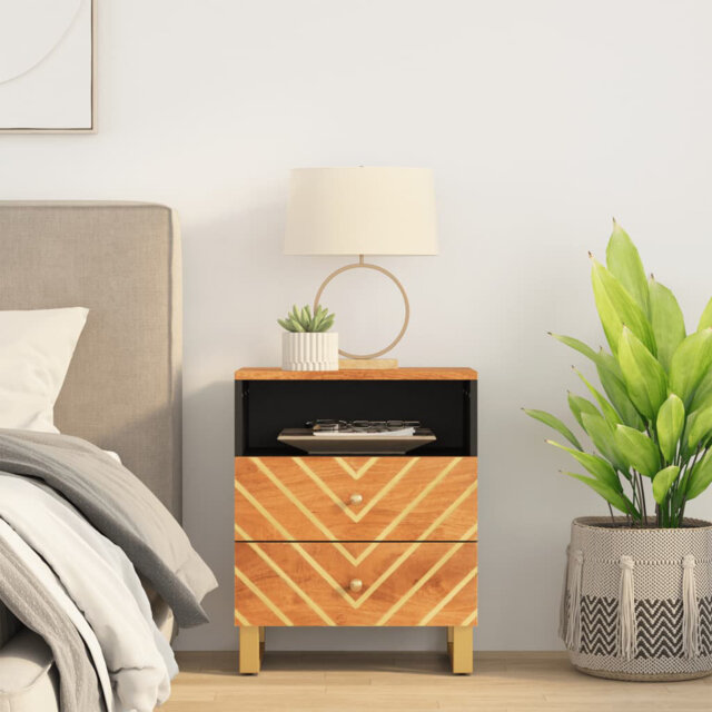 Harrison Solid Wood Bedside Table by Wayfair | ufurnish.com