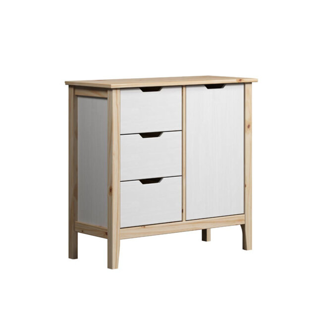 Remerton 3 Drawer 78Cm W Solid Wood Combi Chest by Wayfair | ufurnish.com