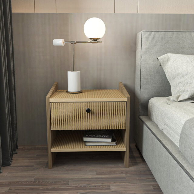 Berlin 1 Drawer Bedside Table by Wayfair | ufurnish.com