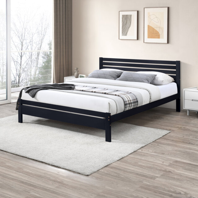 Dilay Classic Solid Wood Bed Frame - Simple Scandi Design, Modern Home ...