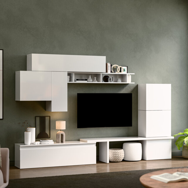 Almeria Moduler Modern TV Unit Wall Mount – Customizable Layout ...