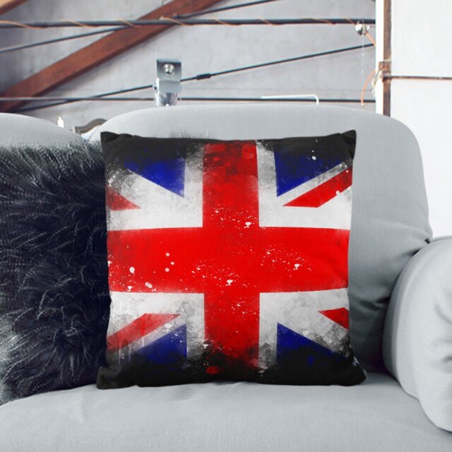 Union Jack British Flag Vol.1 Paint Splash Scatter Cushion by Wayfair ...