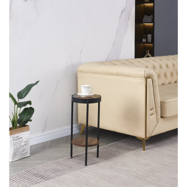 Allmar Glass Top 3 Legs End Table by Wayfair | ufurnish.com