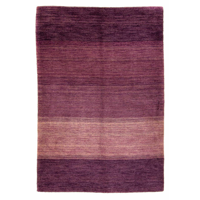 One-of-a-Kind Madiun Hand-Knotted 150cm x 228cm Wool Area Rug in Purple ...