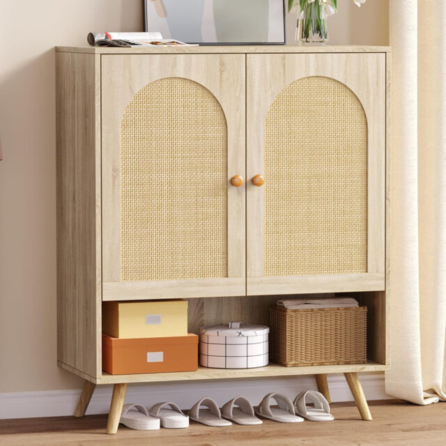 Low Sideboard - Boho Style - 2 Doors - Rattan Buffet by Wayfair ...