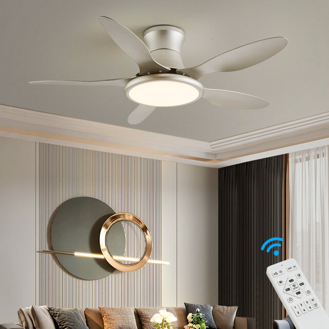 122Cm Antsje 5 - Blade LED Ceiling Fan with Remote Control and Light ...