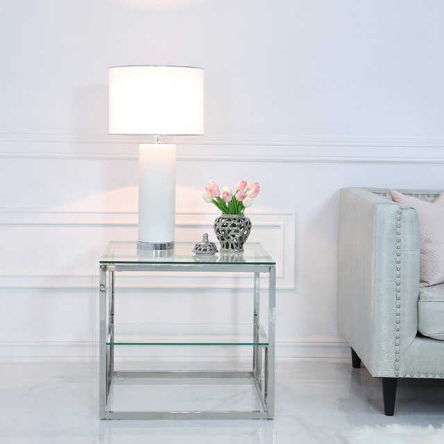 Wick 60cm End Table for Living Room Furniture, Sofa Side Table with ...