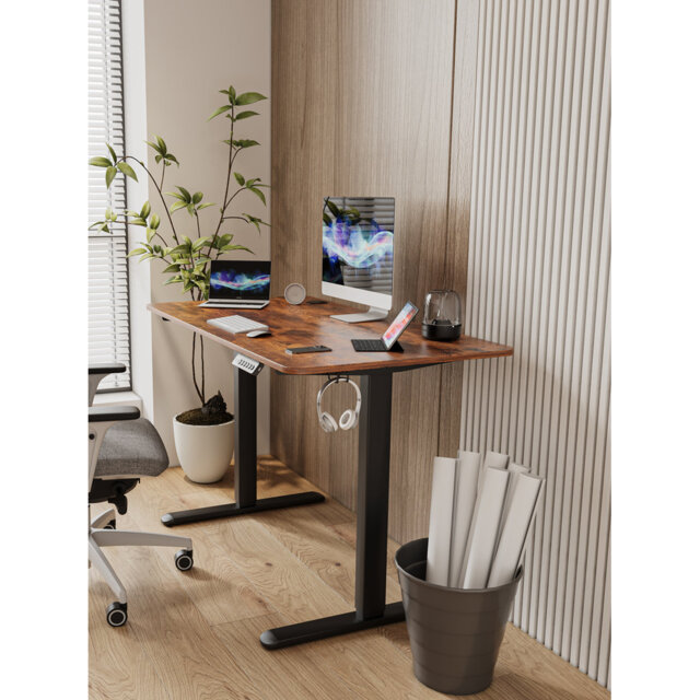 Searfoss 100Cm W Height Adjustable T-Shaped Computer Desk by Wayfair ...