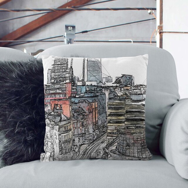 The Manchester Skyline Cushion with Filling by Wayfair | ufurnish.com