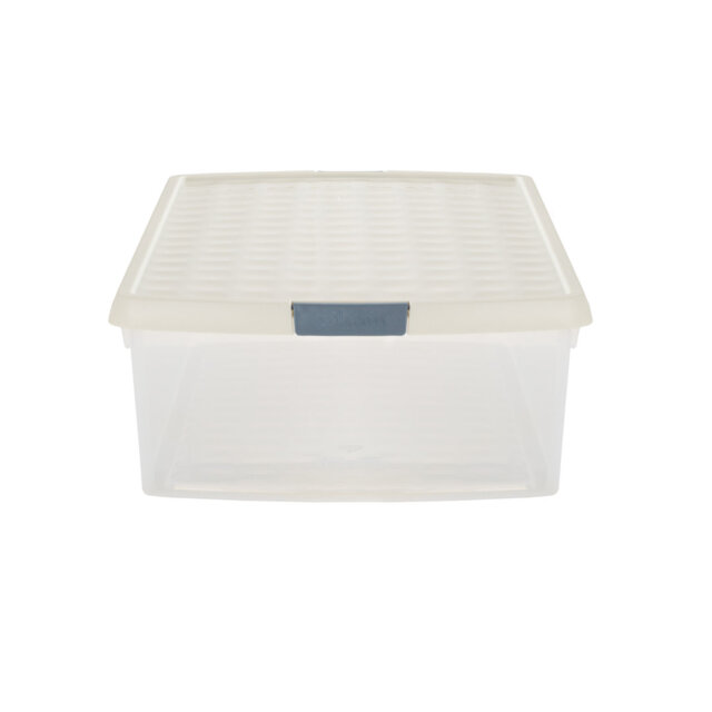 Wham Clip 30L Rectangular Plastic Storage Boxes with Secure Clip Lock ...