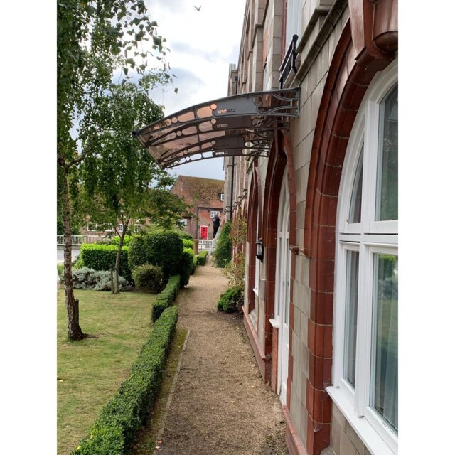 2m Width x 1.5m Depth Door Canopy Black-Bracket Clear-Sheet by Wayfair ...