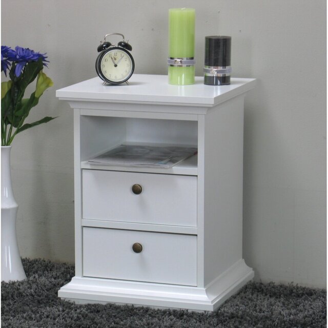 Starkey 2 Drawer Bedside Table by Wayfair | ufurnish.com