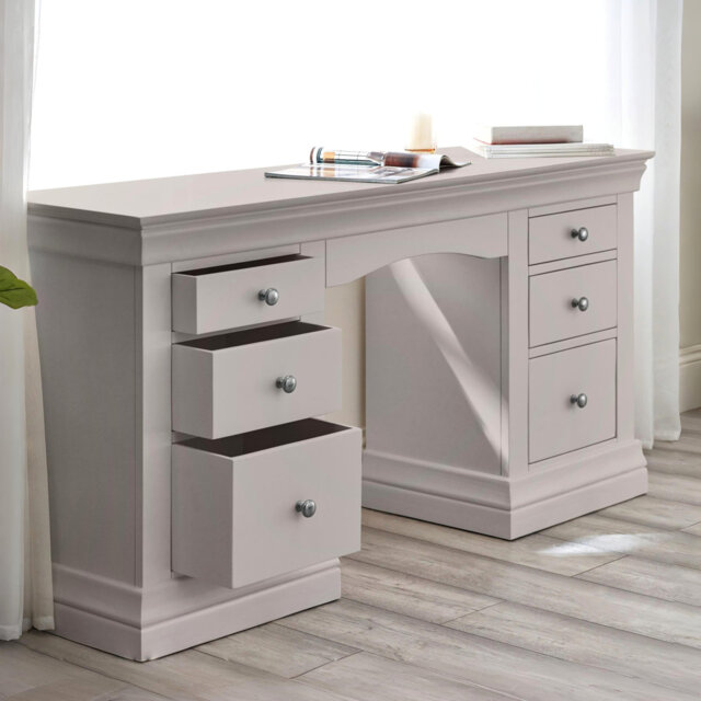 Dial Clermont Dressing Table - Light Grey by Wayfair | ufurnish.com