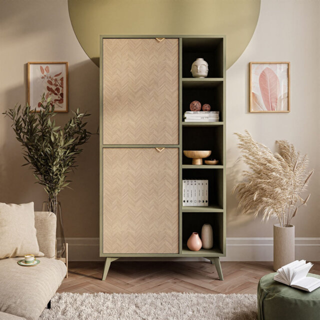 ALOE RG80 Herringbone Scandi Bookcase by Wayfair | ufurnish.com