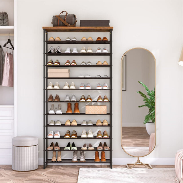 Shoe Rack, Large Capacity 12-Tier Shoe Storage Organizer by Wayfair ...