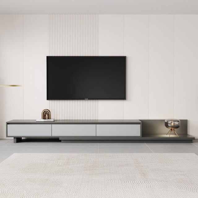 Extendable Television Stand with 3 Storage Drawers – Adjustable ...