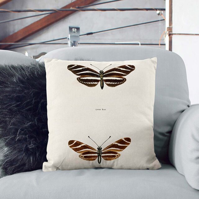 Zebra Longwing Butterfly by S.F. Denton Cushion with Filling by Wayfair ...