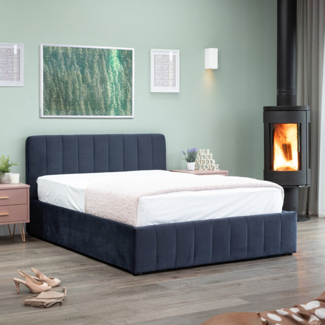 Ostby Velvet Ottoman Bed Frame by Wayfair | ufurnish.com