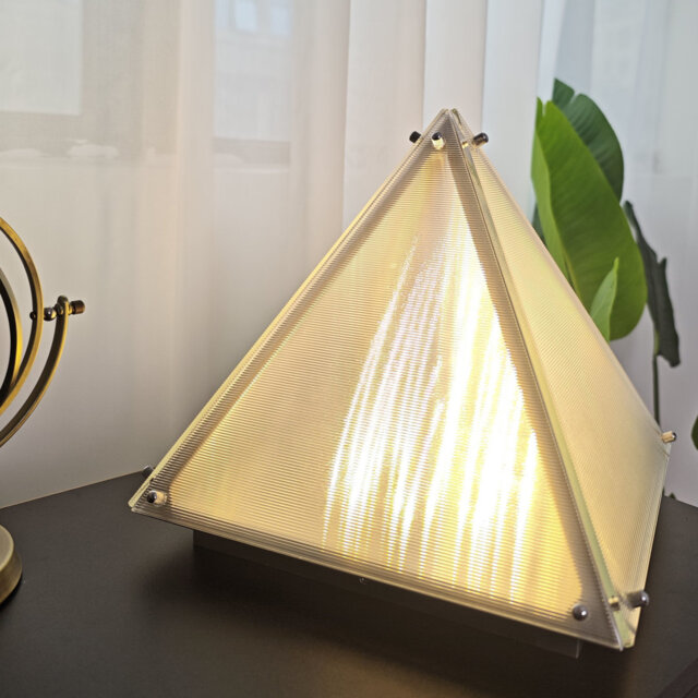 Triangular Pyramid Table Lamp Stainless Steel Base Desk Lamp by Wayfair ...