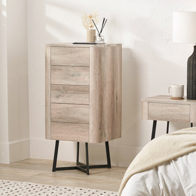 Angeliah 50cm W 5 - Drawer Chest of Drawers by Wayfair | ufurnish.com