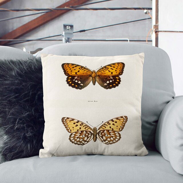 Regal Fritillary Butterfly by S.F. Denton Cushion with Filling by ...
