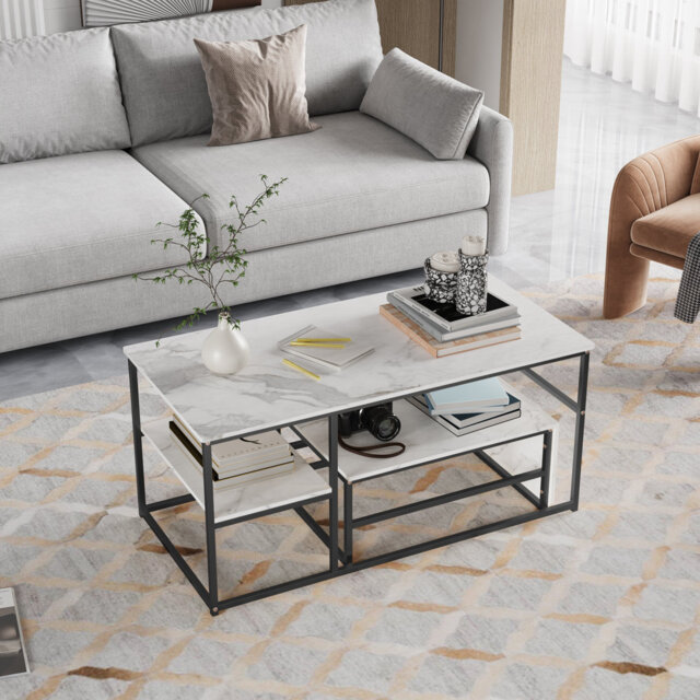 2-Piece Nesting Coffee Table Set With Open Shelf Storage by Wayfair ...
