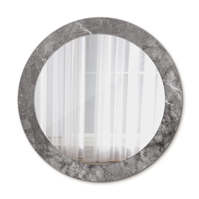 Huldar Round Glass Framed Wall Mounted Accent Mirror in Grey by Wayfair ...