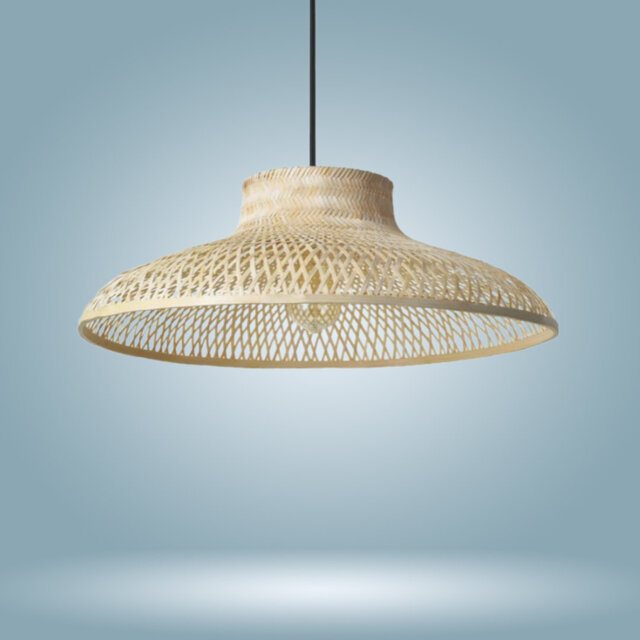 Bamboo Large Chandelier-handcrafted Ceiling Lights-braided Cane Light ...