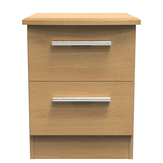 Borgeson 2 Drawer Bedside Cabinet in White Matt (Ready Assembled) by ...