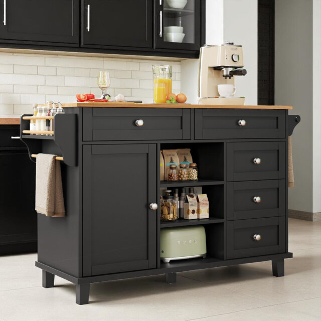 Mobile Kitchen Dining Trolley Combined Drawer-Storage Cabinet Design by ...