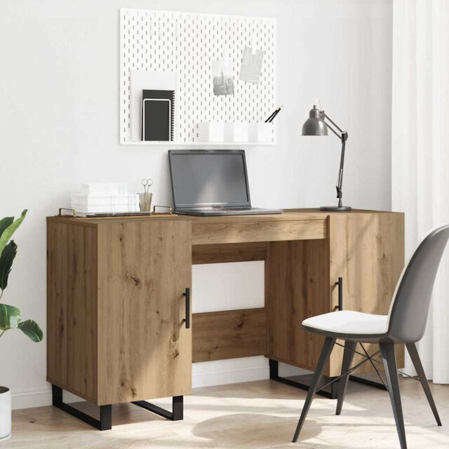 Desk With Shelf 140 X 50 X 75 Cm Engineered Wood by Wayfair | ufurnish.com