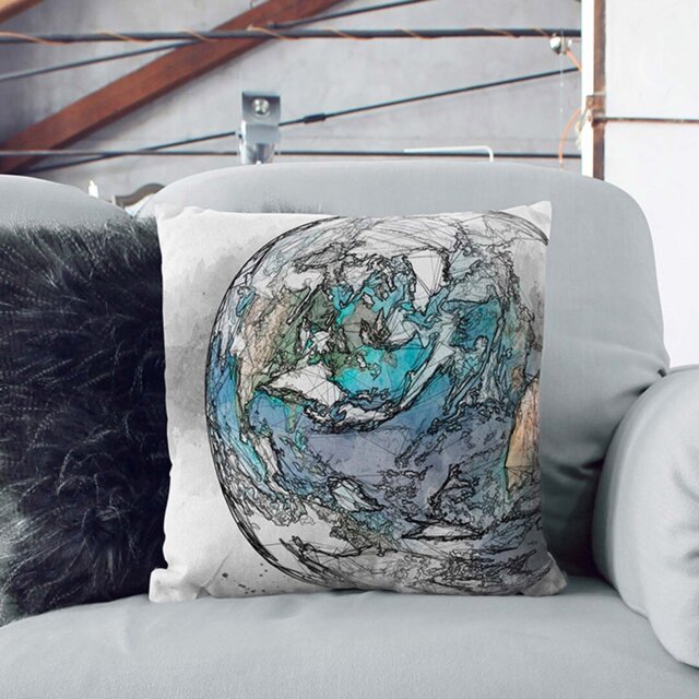 Our Planet Earth in Abstract Cushion with Filling by Wayfair | ufurnish.com