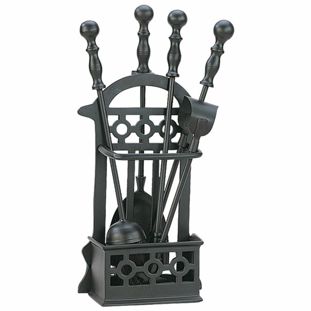 Victorian 5 Piece Pewter Fireplace Tool Set by Wayfair | ufurnish.com